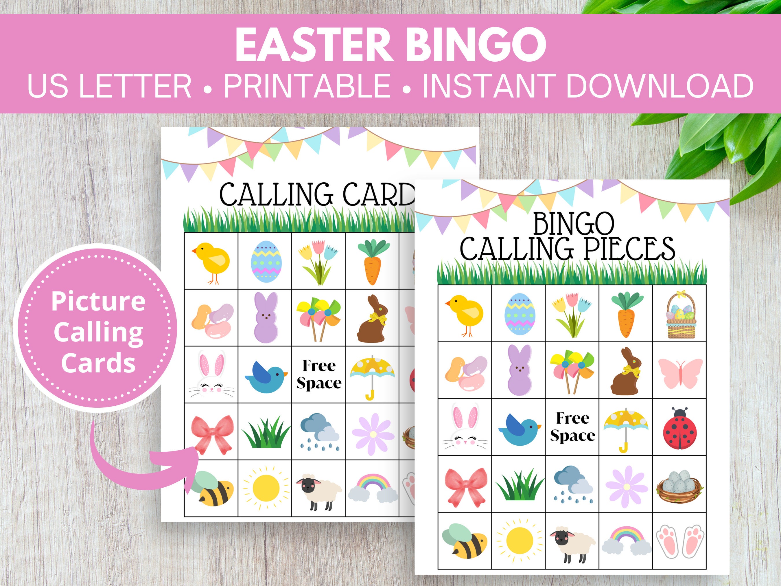 Easter BINGO, Spring BINGO, Activities for Kids, Printable BINGO Cards ...
