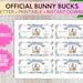 Printable Bunny Bucks, Easter Egg Filler, Easter Basket Ideas, Kids ...