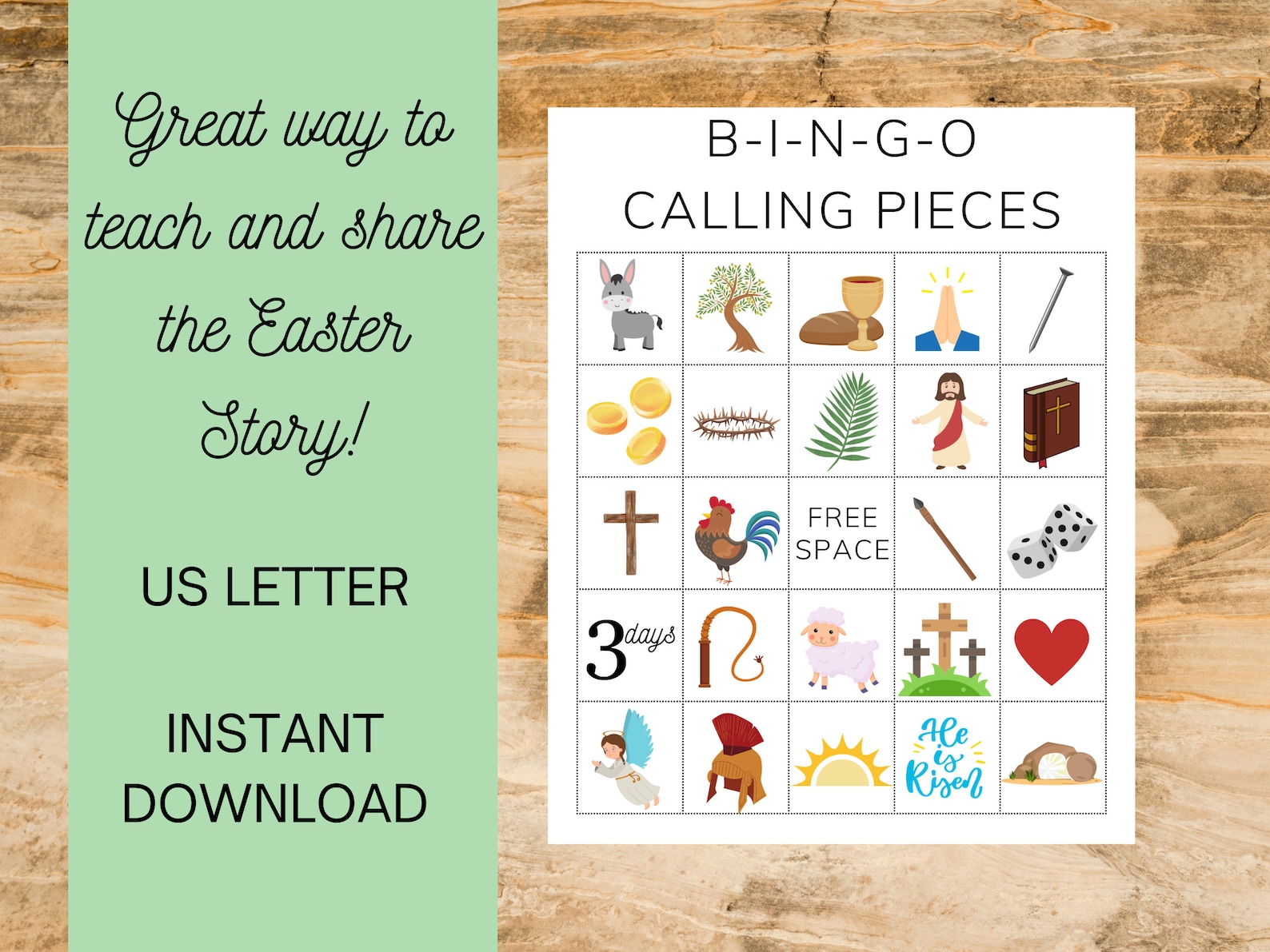 Resurrection BINGO, Easter Activity for Kids, Printable Easter Bingo ...