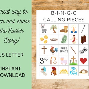 Resurrection BINGO, Easter Activity for Kids, Printable Easter Bingo ...