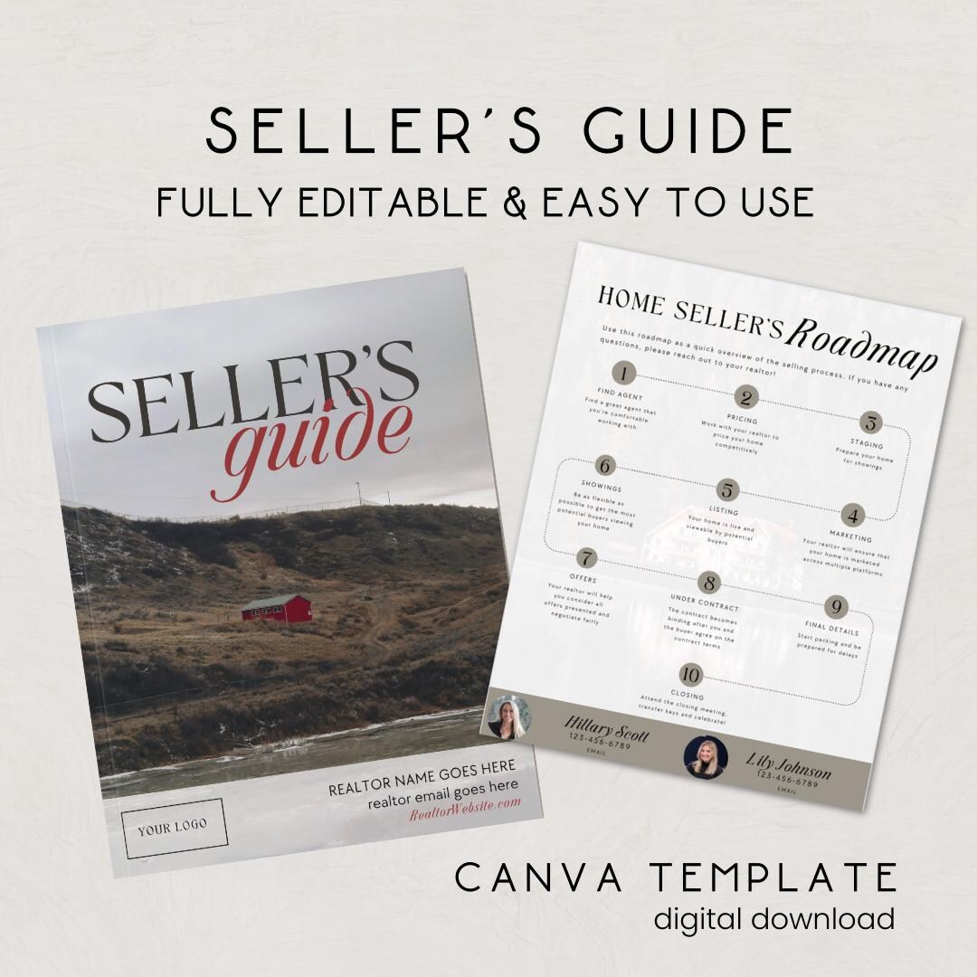 Real Estate Seller Guide Canva Template Bundle | Editable Realtor ...