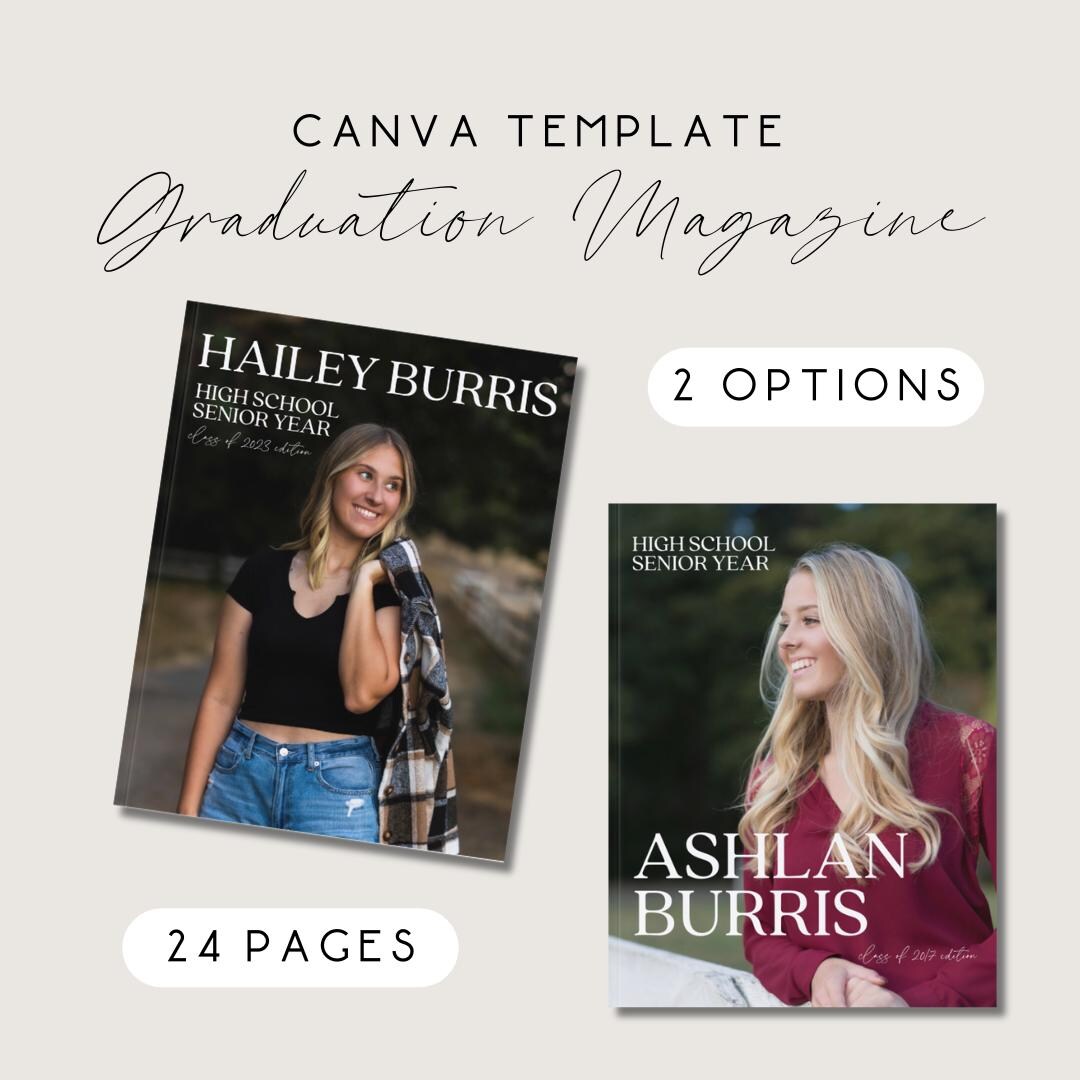 Graduation Magazine Template | Graduation Booklet | 24 Page Magazine ...