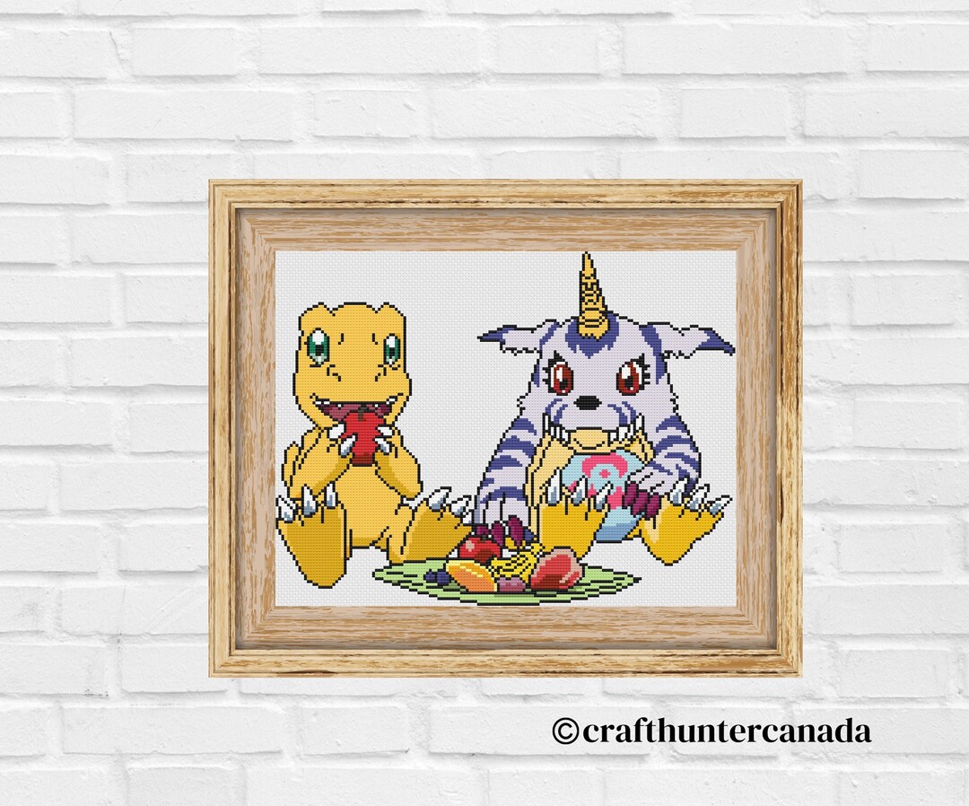 Agumon & Gabumon - Digimon - Cross Stitch Digital PDF Pattern ONLY - Etsy