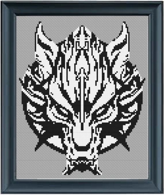 Fenrir FFVII Cross Stitch Pattern - Etsy