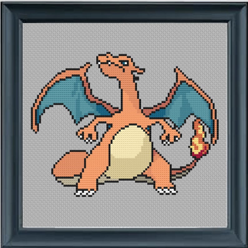 Charizard Pokemon Cross-stitch Digital PDF Pattern ONLY - Etsy
