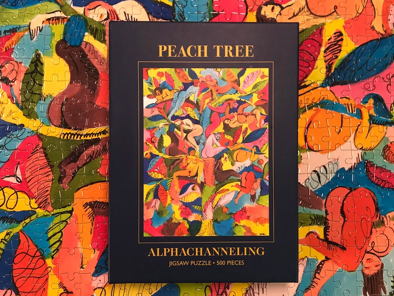 Peach Tree 500 PC Jigsaw Art Puzzle Game for Adults by Alphachanneling ...