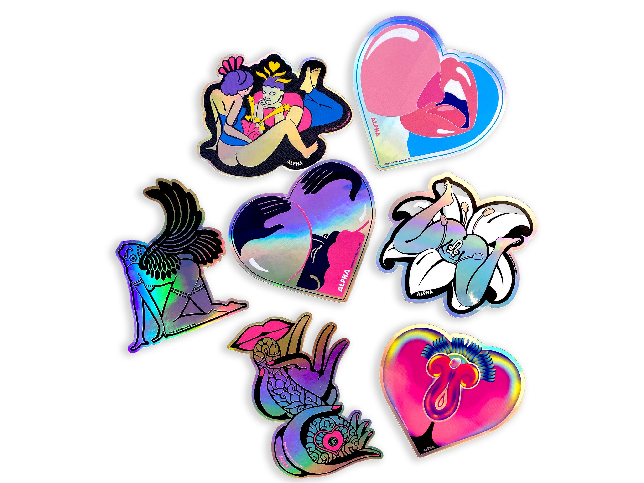 Alpha Holographic Sticker Pack - Etsy