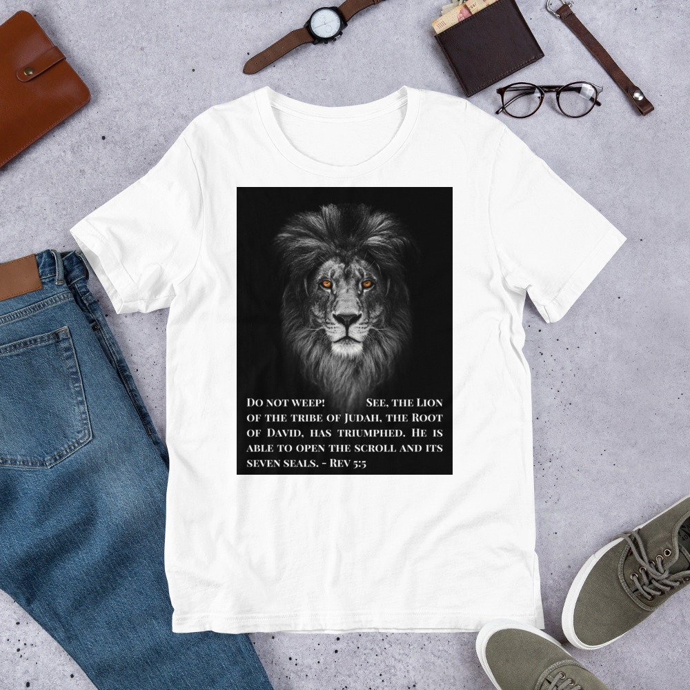 Lion of Judah Shirt, Revelation 5:5 Shirt, Bible Verse Shirt, Christian ...