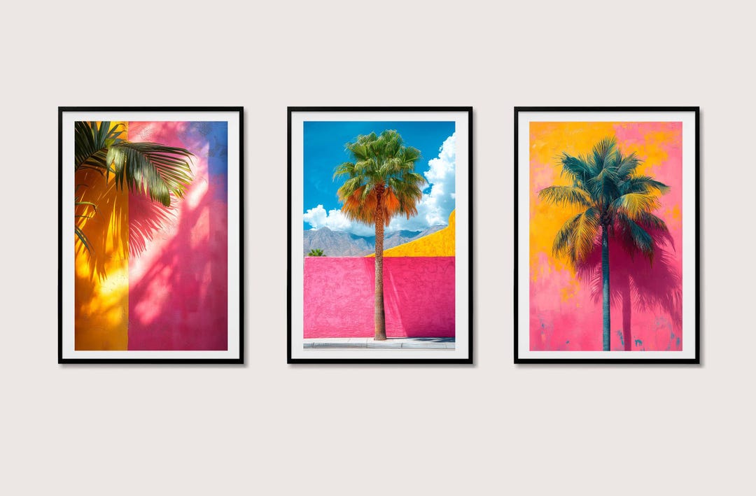 Trio Palm Trees Prints, Gift Idea, Wall Decoration, Modern Home Decor ...