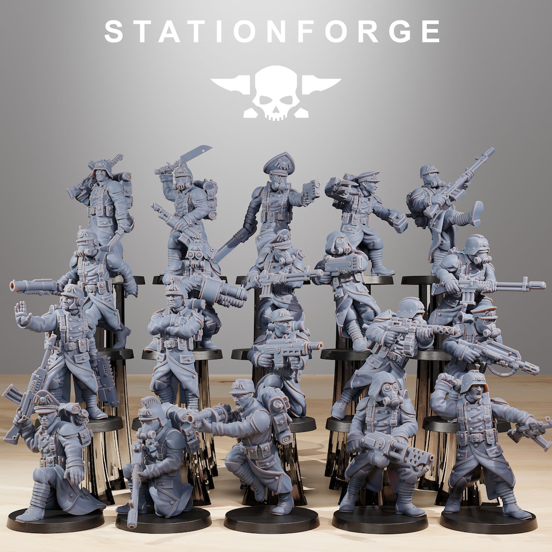 Grimguard Infantry Builder | Stationforge | 20x 32mm Scale Resin ...