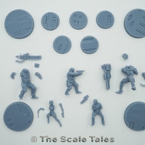 Welcome Pack | Unit9 | 5x 28mm Minis and 5x25mm + 4x40mm Bases | the ...
