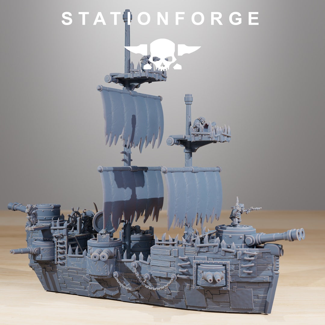 Gobs Pearl Battle Ship | Stationforge | 1x 32mm Scale 3D ABS Resin ...