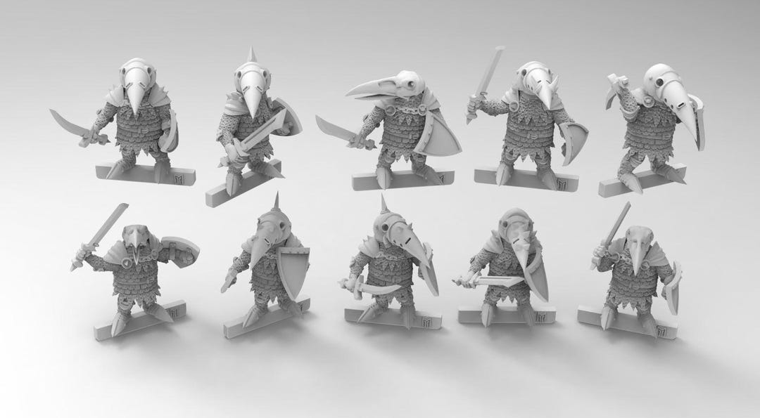 Natchdreck Swords | Bigmrtong | 10x 28mm Scale Sword Infantry | Choose ...