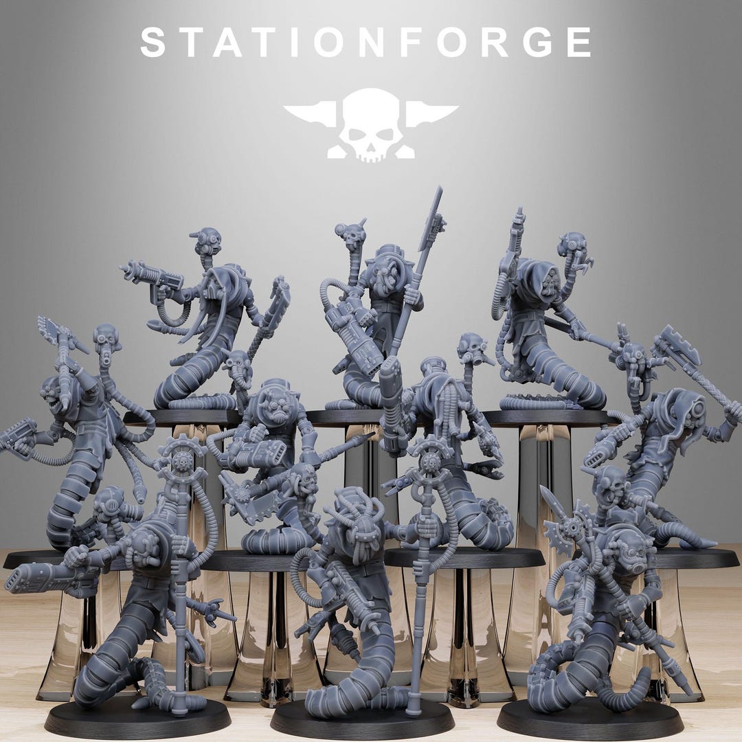 Scavenger Serpents | Stationforge | 10x 32mm Scale 3D ABS Resin Print ...
