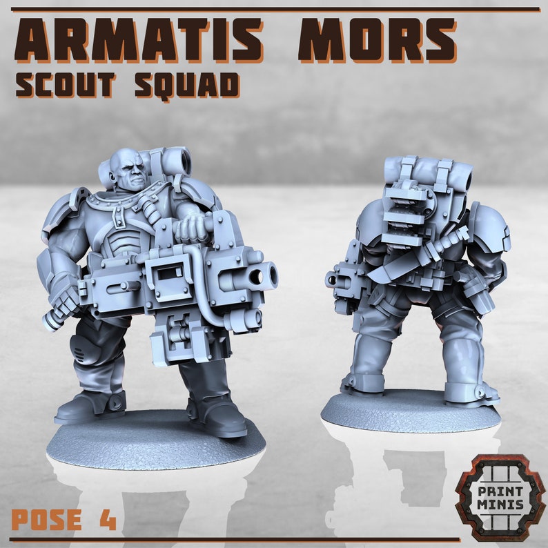 Armatis Mors - Scout Squad | Print Minis | 6x 32mm Scale 3D Print ABS ...