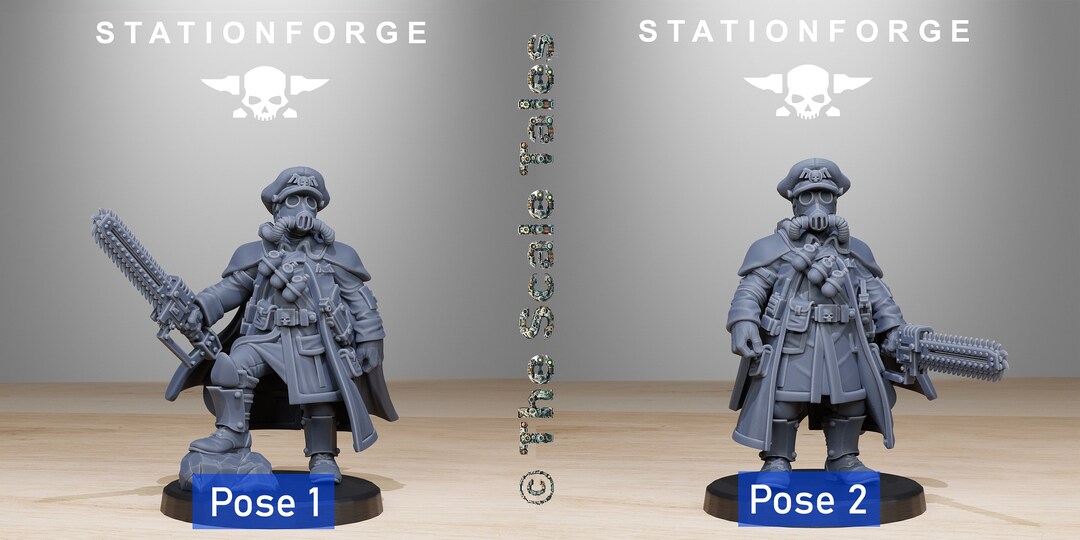 Grimguard Frostwatch Officer | Stationforge | 32mm Scale 3D Print Resin ...