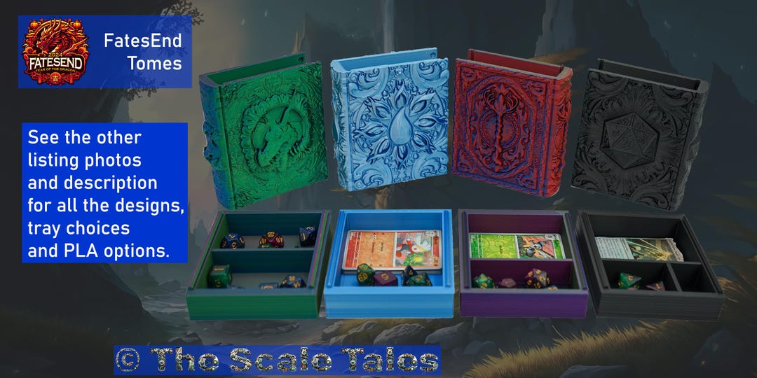 Fantasy Book Boxes (tomes) | Fates End | Book Design to Carry Playing ...