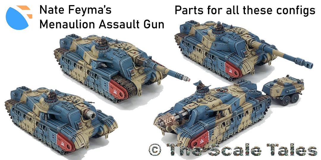 Menaulion Assault Gun Tank | Nate Feyma | 32mm Scale Wargame Tank | All ...