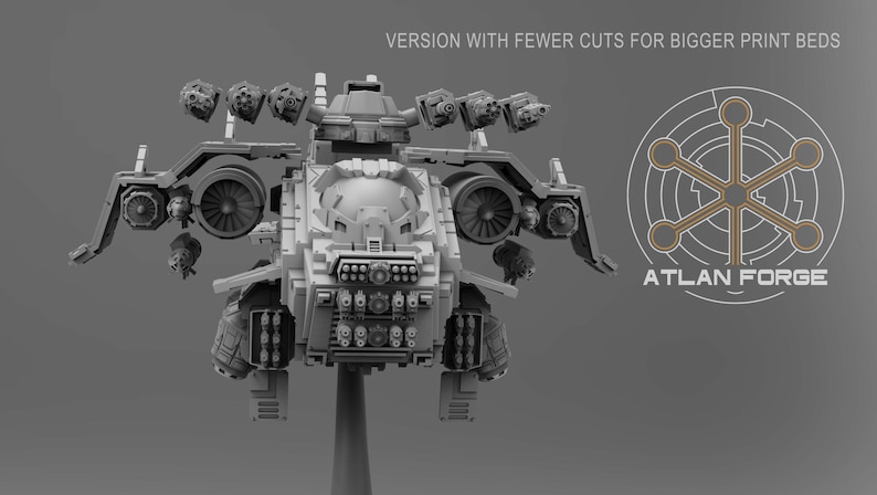 Thunderblaze Gunship | Atlan Forge | 1x 32mm Scale 3D ABS Resin Print ...