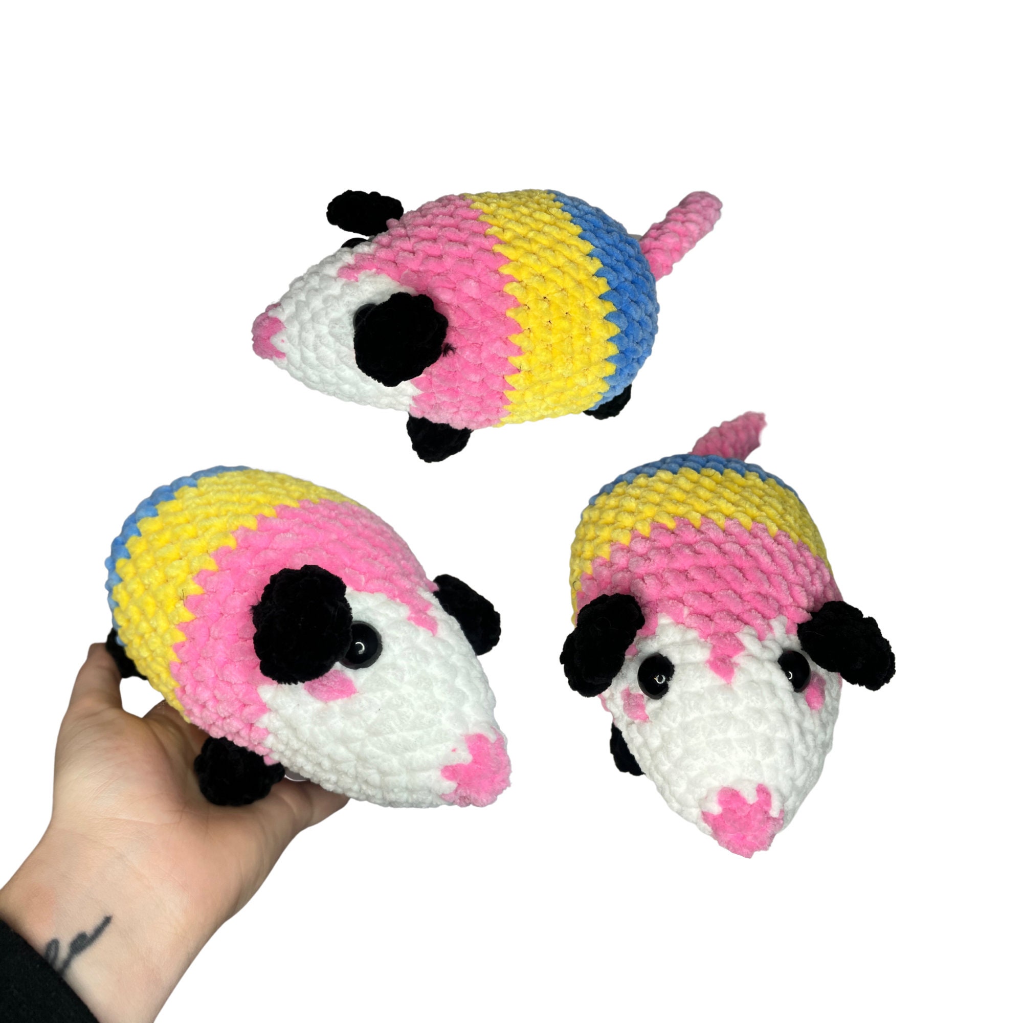 Possum Pride Plushie Handmade Opossum Gay Pride Collection Stuffed ...