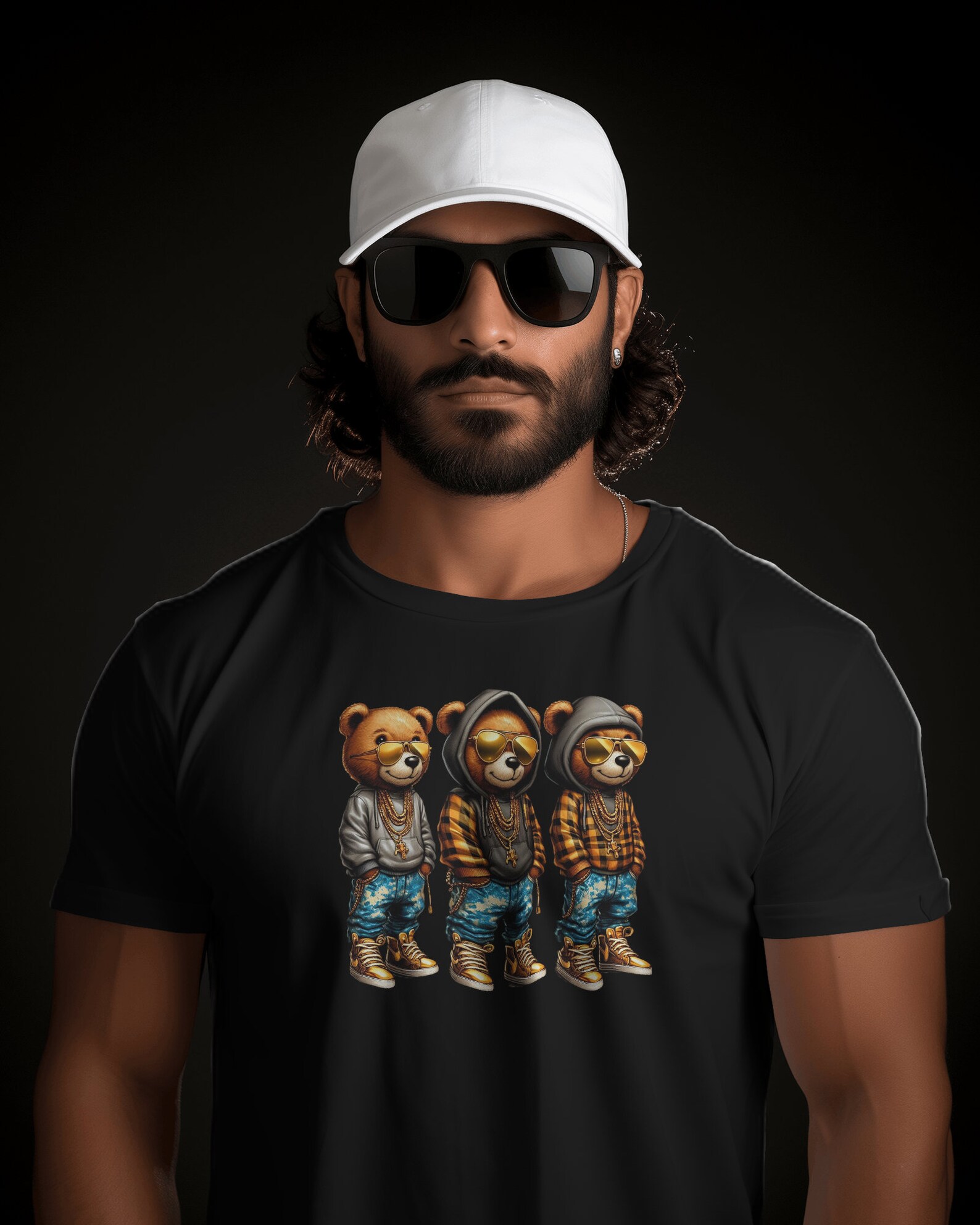 Three Lil Bears, Cool Urban Theme Bear Clipart Brothers, PNG 300 DPI - Etsy