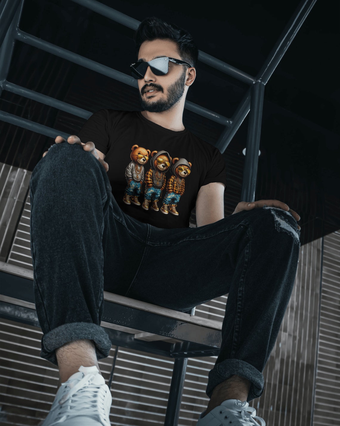 Three Lil Bears, Cool Urban Theme Bear Clipart Brothers, PNG 300 DPI - Etsy