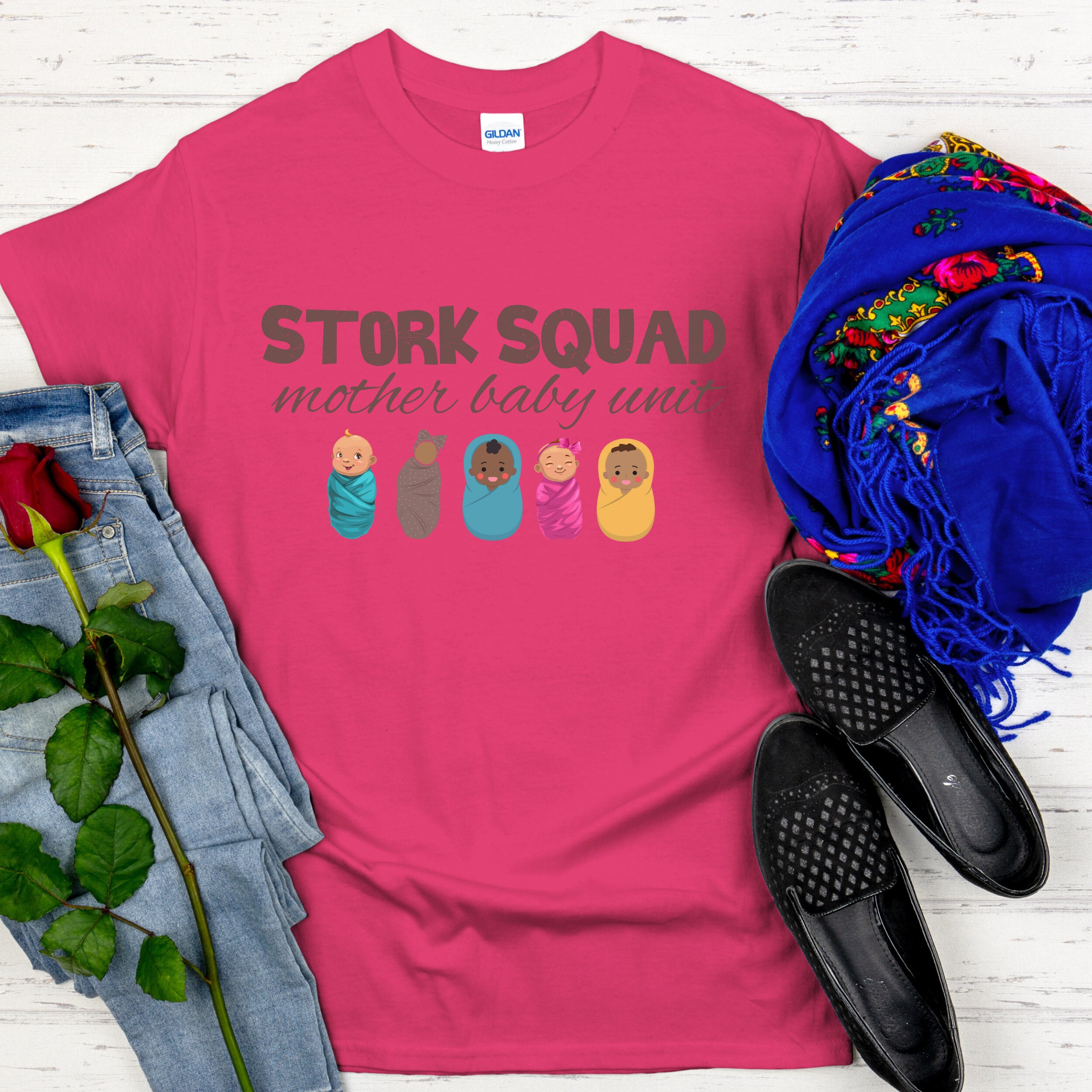 Stork Nurse Shirt Nursery Squad Nurse Shirt Gift for Nurse Neonatal ...