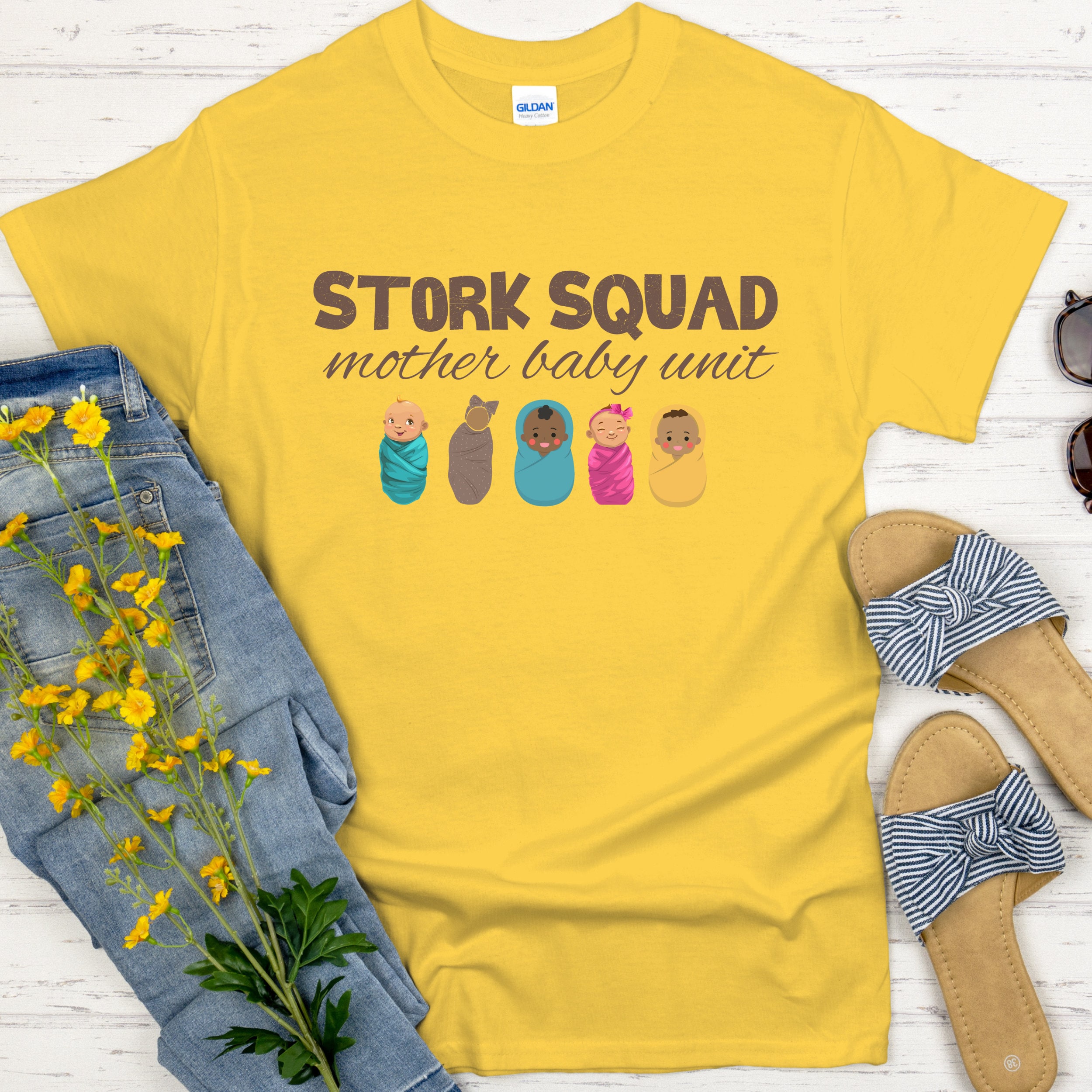 Stork Nurse Shirt Nursery Squad Nurse Shirt Gift for Nurse Neonatal ...