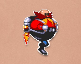 Knuckles Premium Sticker Sonic the Hedgehog Pixel Art Sticker - Etsy