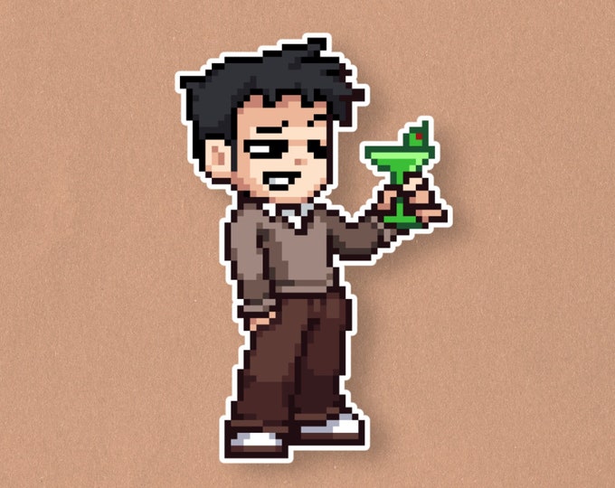 Wallace Wells Premium Sticker Scott Pilgrim Pixel Art Sticker - Etsy