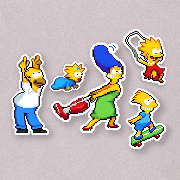 Simpsons Pixel Art - Etsy