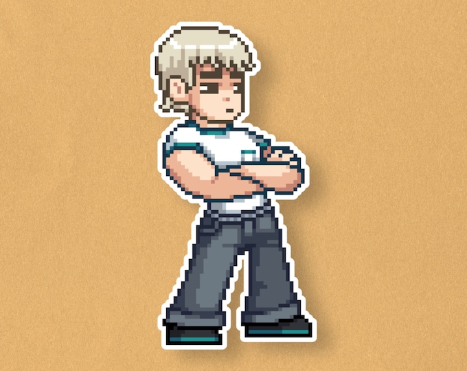 Todd Ingram Premium Sticker Scott Pilgrim Pixel Art Sticker - Etsy