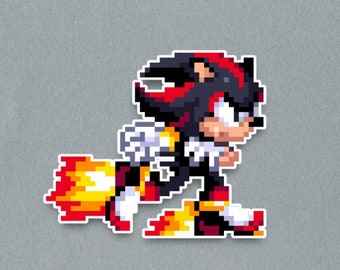 Knuckles Premium Sticker Sonic the Hedgehog Pixel Art Sticker - Etsy