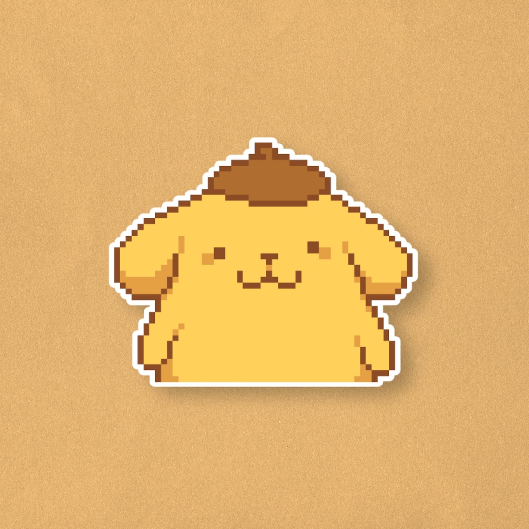 Pompompurin Premium Sticker Sanrio Pixel Art Sticker - Etsy