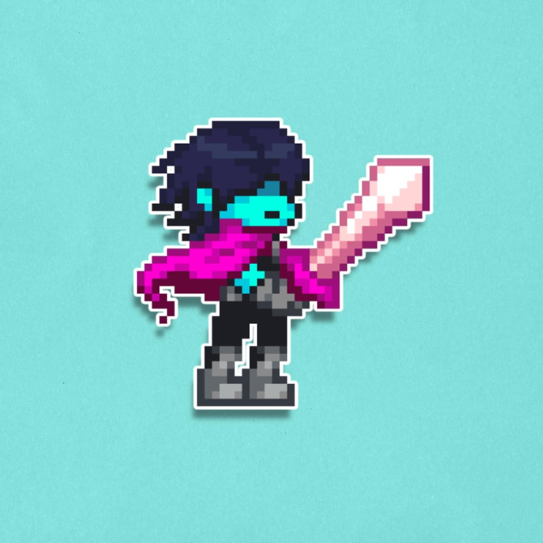 Kris Premium Sticker - Deltarune Pixel Art Sticker - Etsy