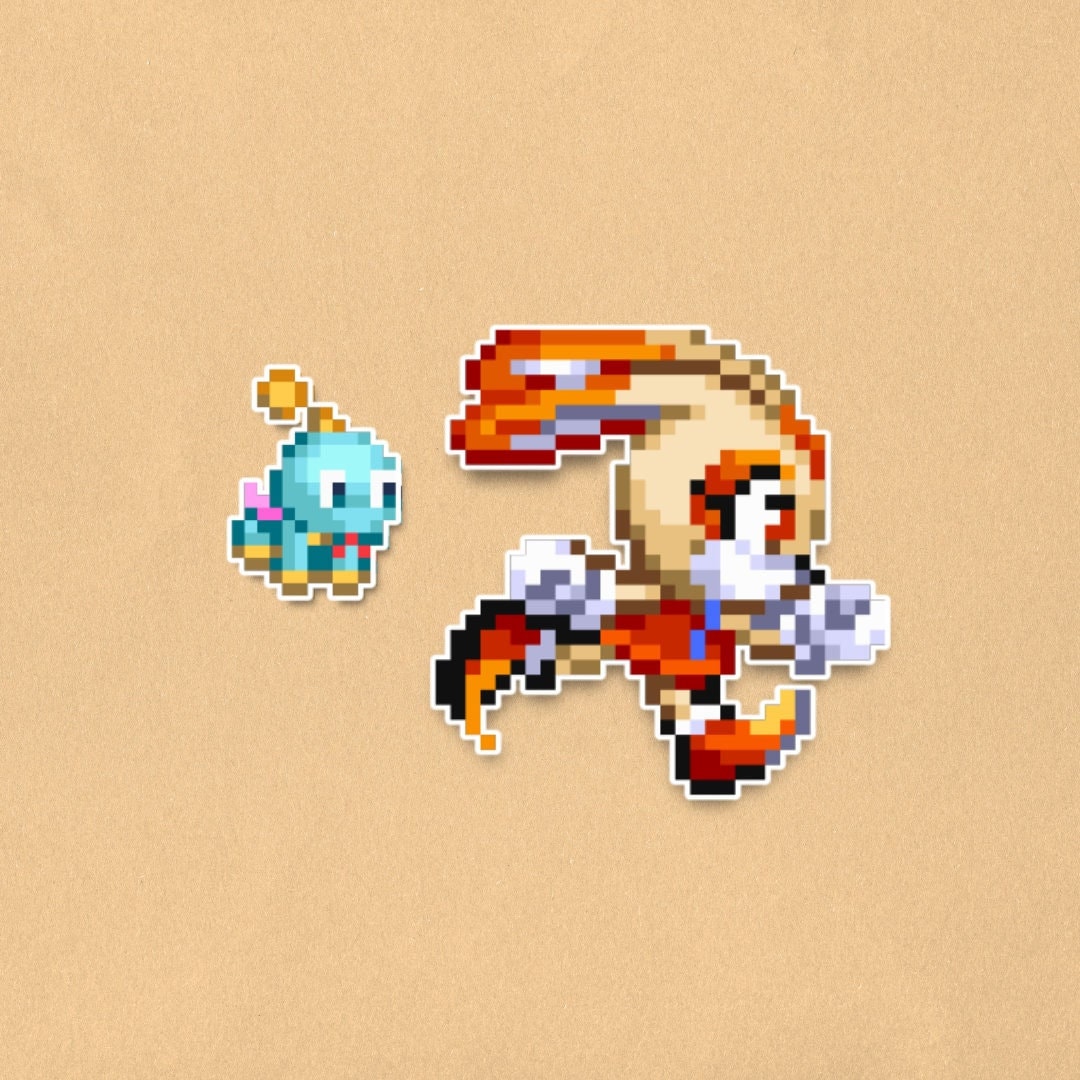 Cream & Cheese Premium Sticker - Sonic the Hedgehog Pixel Art Sticker ...