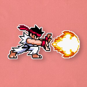 Ryu Premium Sticker Street Fighter 6 Pixel Art Sticker - Etsy
