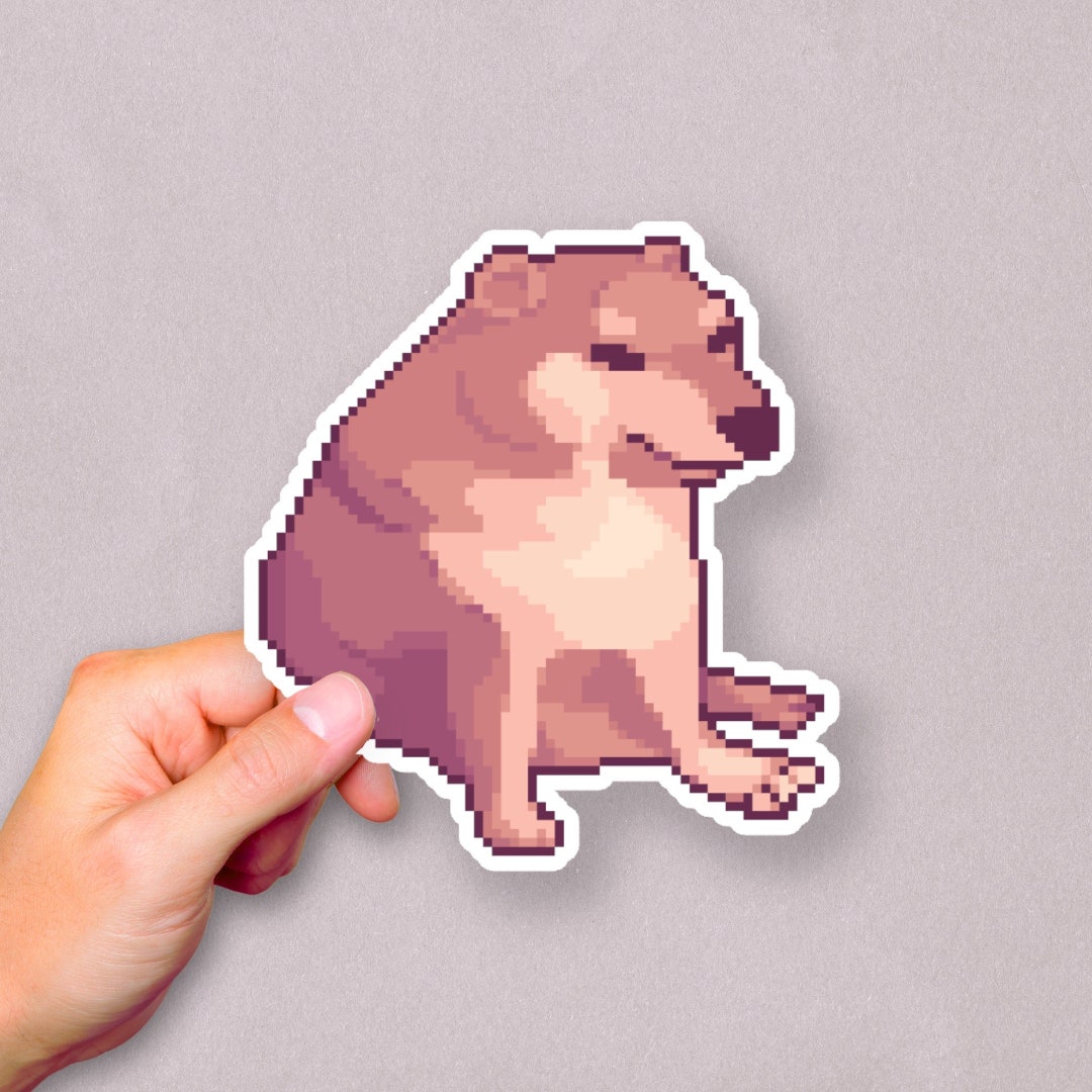 Cheems Premium Sticker Meme Pixel Art Sticker - Etsy