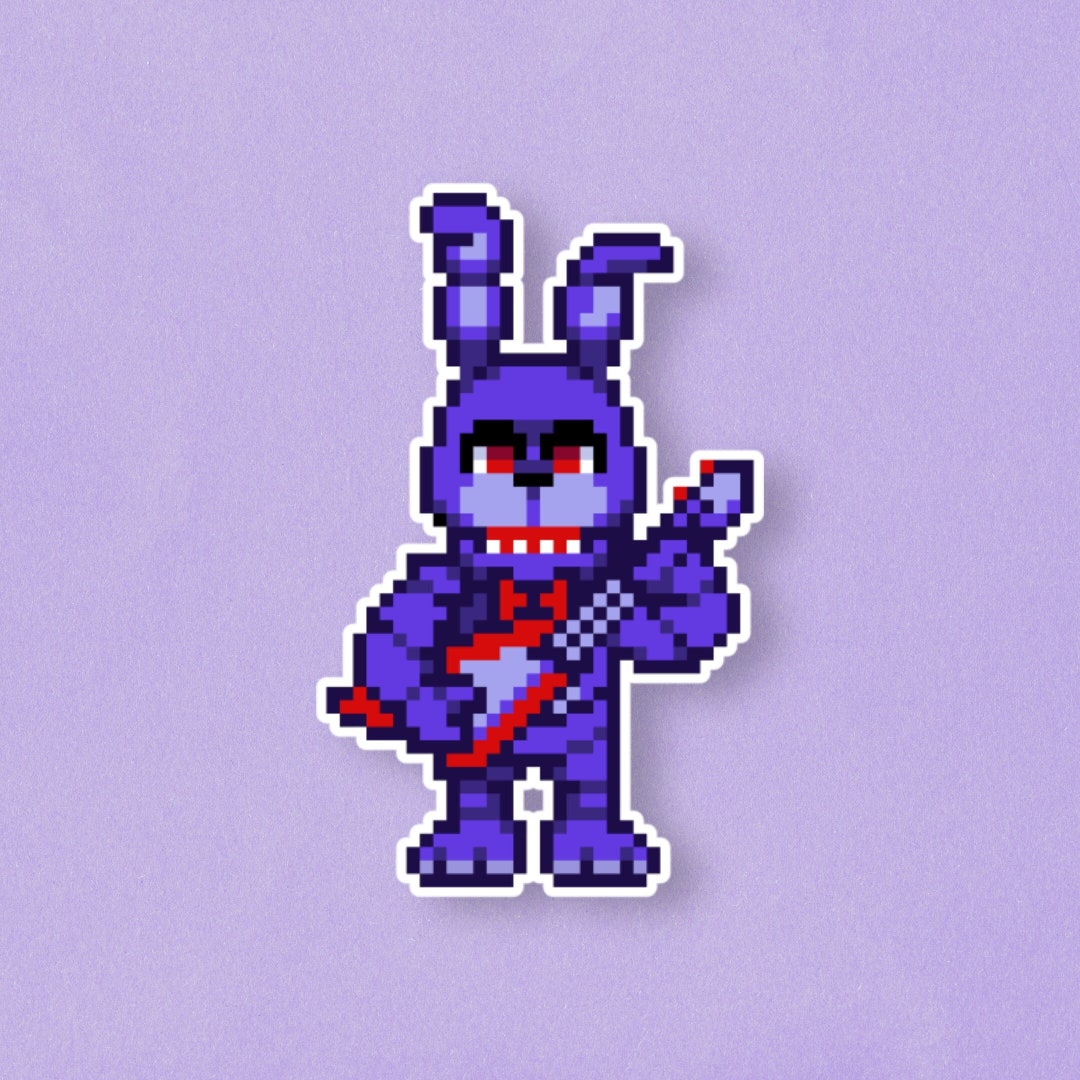 Bonnie Premium Sticker FNAF Pixel Art Sticker - Etsy UK