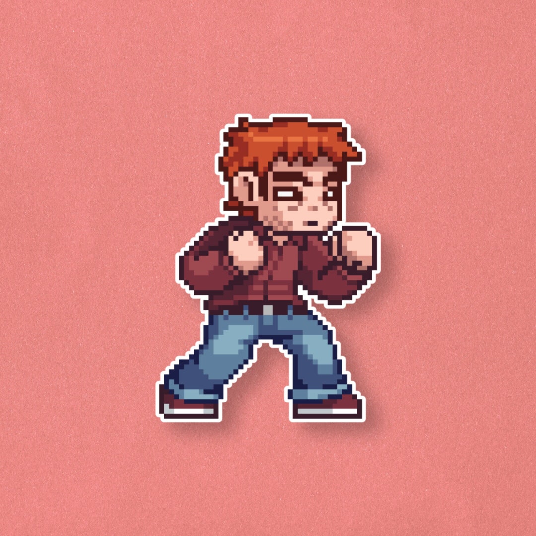 Stephen Stills Premium Sticker Scott Pilgrim Pixel Art - Etsy