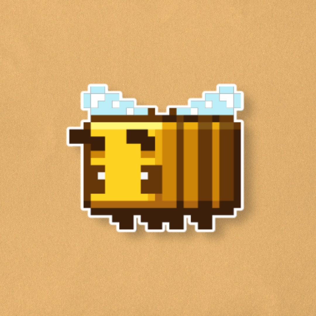 Bee Premium Sticker - Minecraft Pixel Art Sticker - Etsy