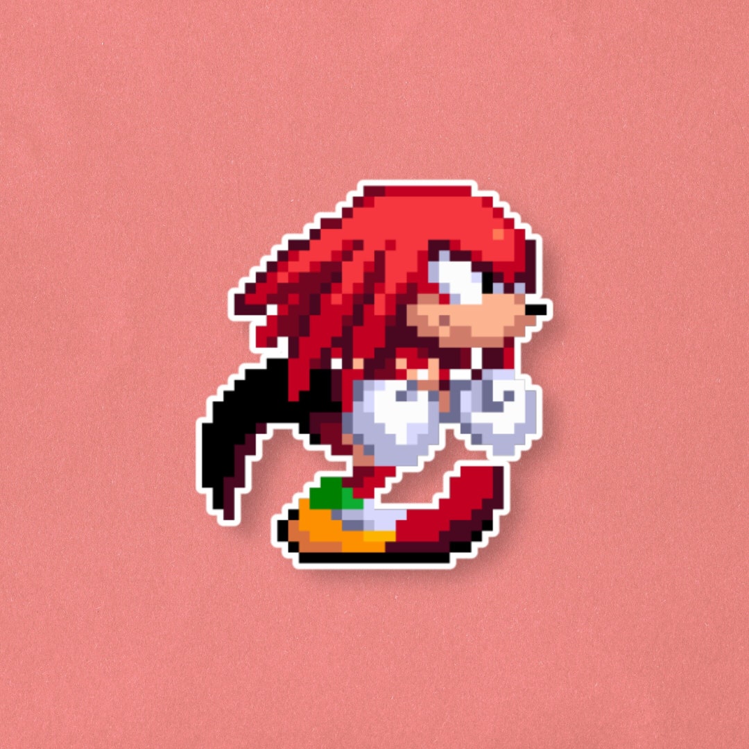 Knuckles Premium Sticker Sonic the Hedgehog Pixel Art - Etsy