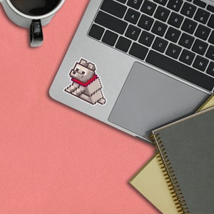 Dog Premium Sticker - Minecraft Pixel Art Sticker (with Customizable ...