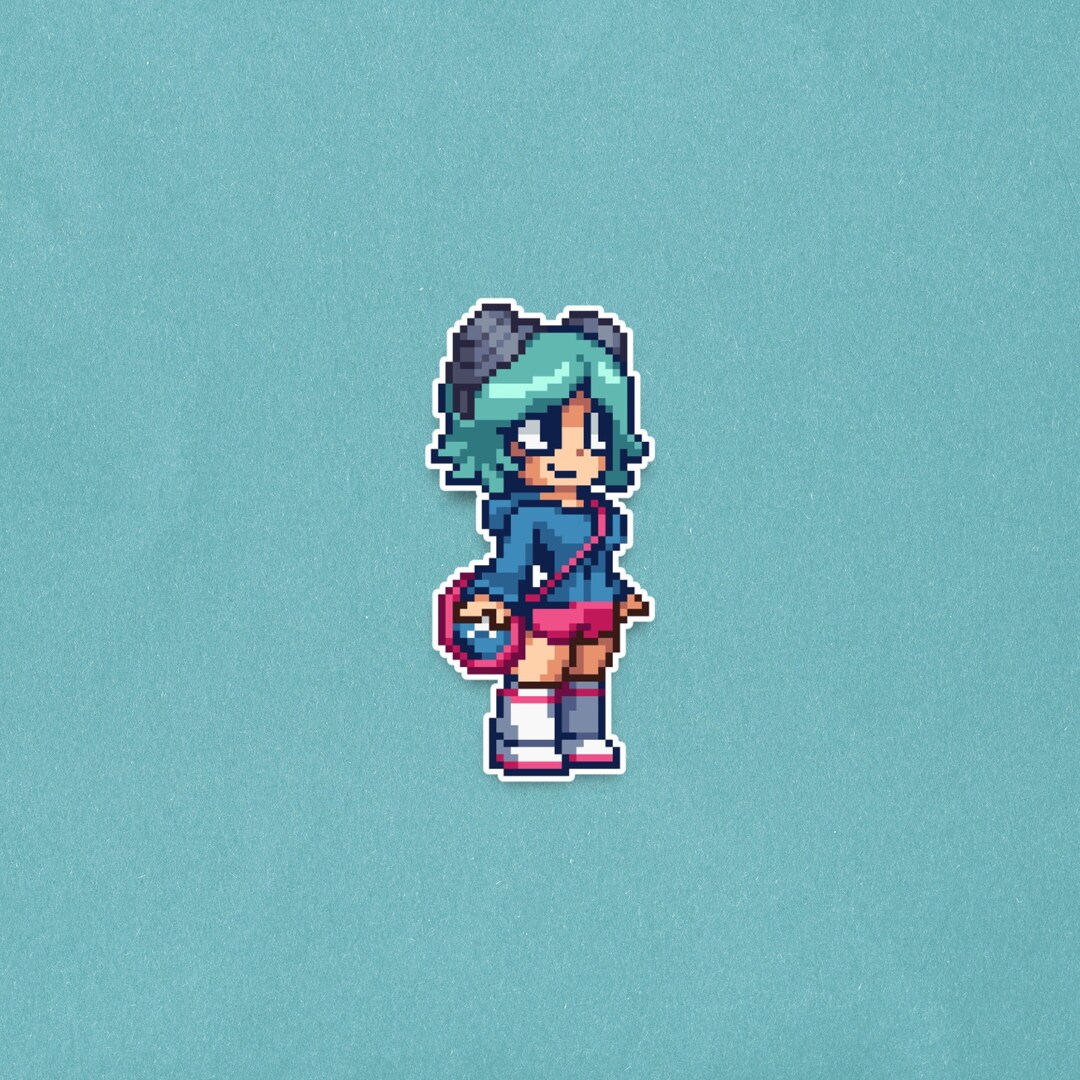 Ramona Flowers Premium Sticker Scott Pilgrim Pixel Art Sticker - Etsy