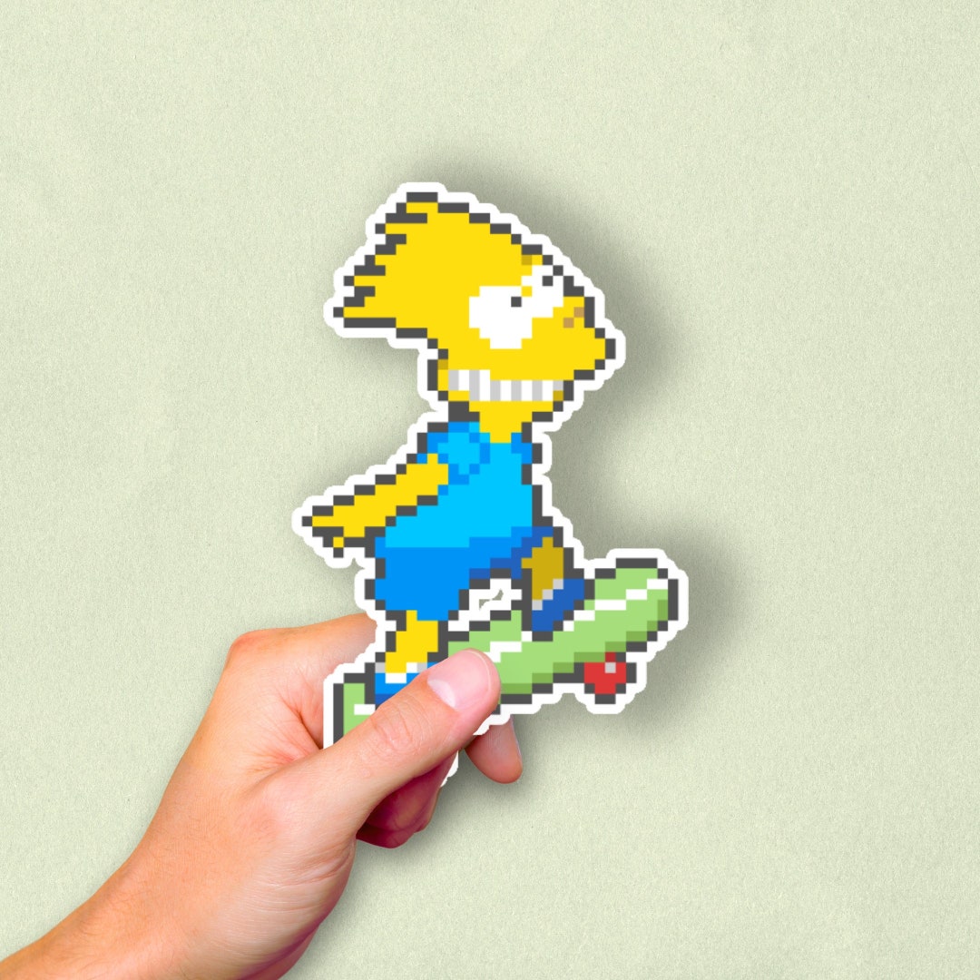 Bart Simpson Premium Sticker the Simpsons Arcade Sticker - Etsy