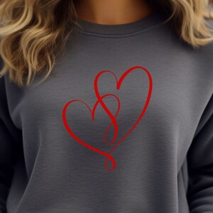 2 Hearts Intertwined. Unisex Crewneck Sweatshirt or Cotton T-shirt ...