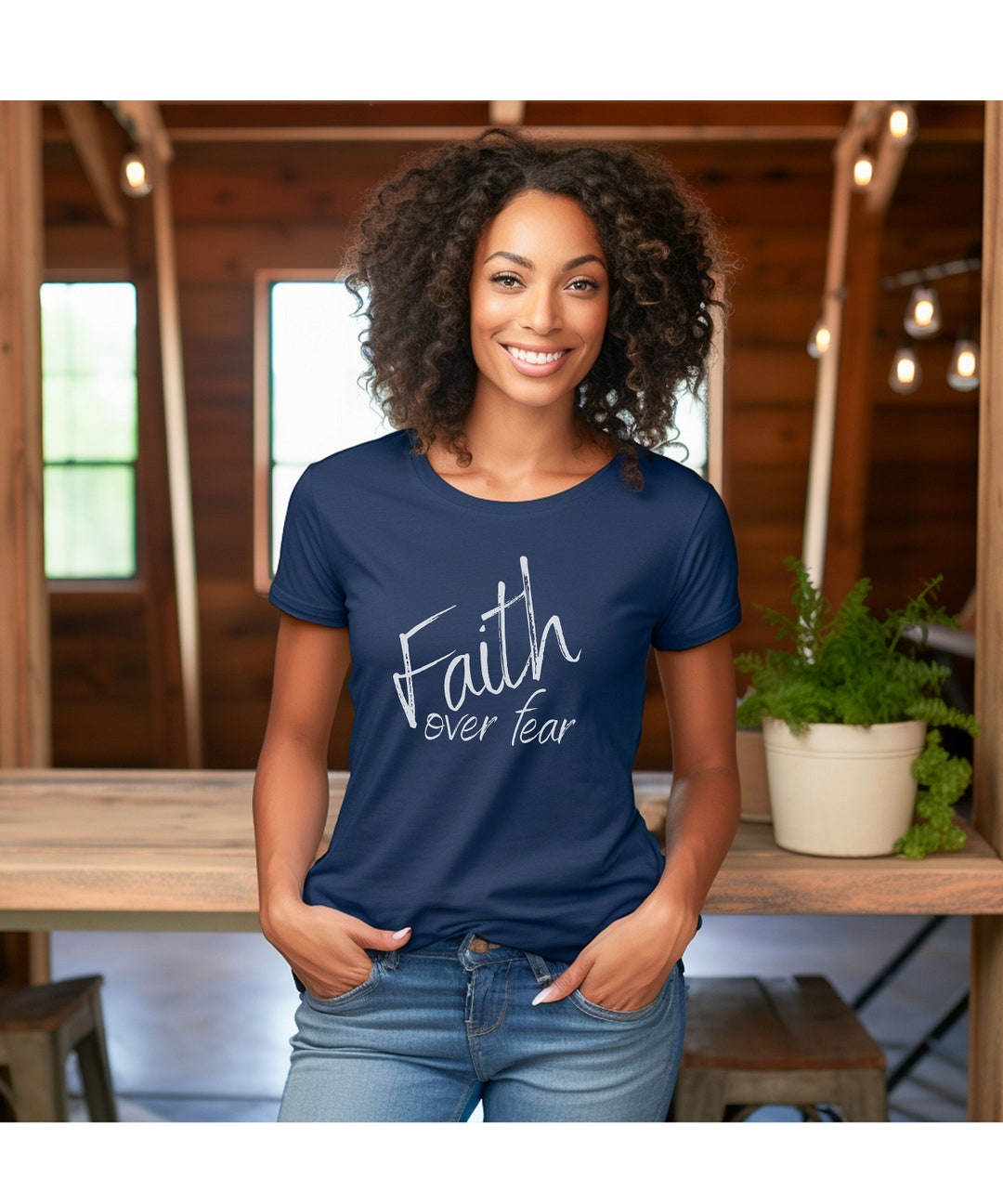 Faith Over Fear, T-shirt, Believe, Jesus, Gift for Him or Her, Strength ...