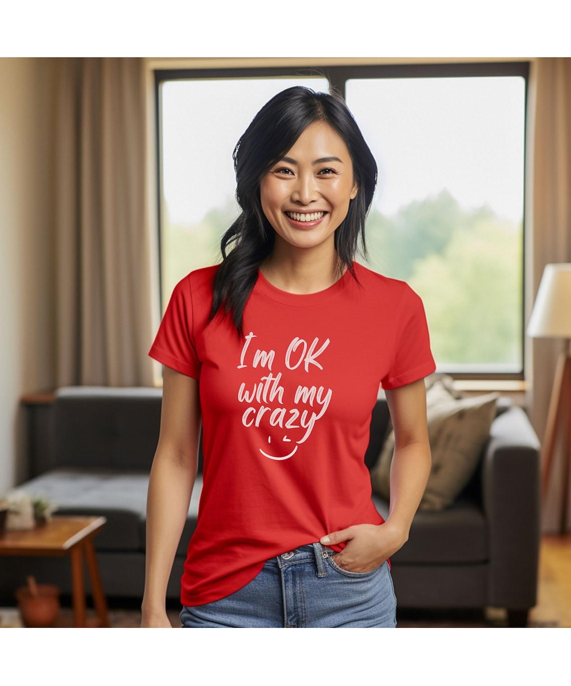 I'm OK With My Crazy Funny T-shirt Gift for Her - Etsy Canada