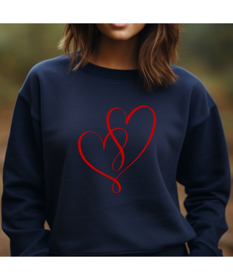 2 Hearts Intertwined. Unisex Crewneck Sweatshirt or Cotton T-shirt ...