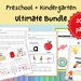 Preschool Pre-k + Kindergarten Ultimate Learning Bundle | +200 Pages ...
